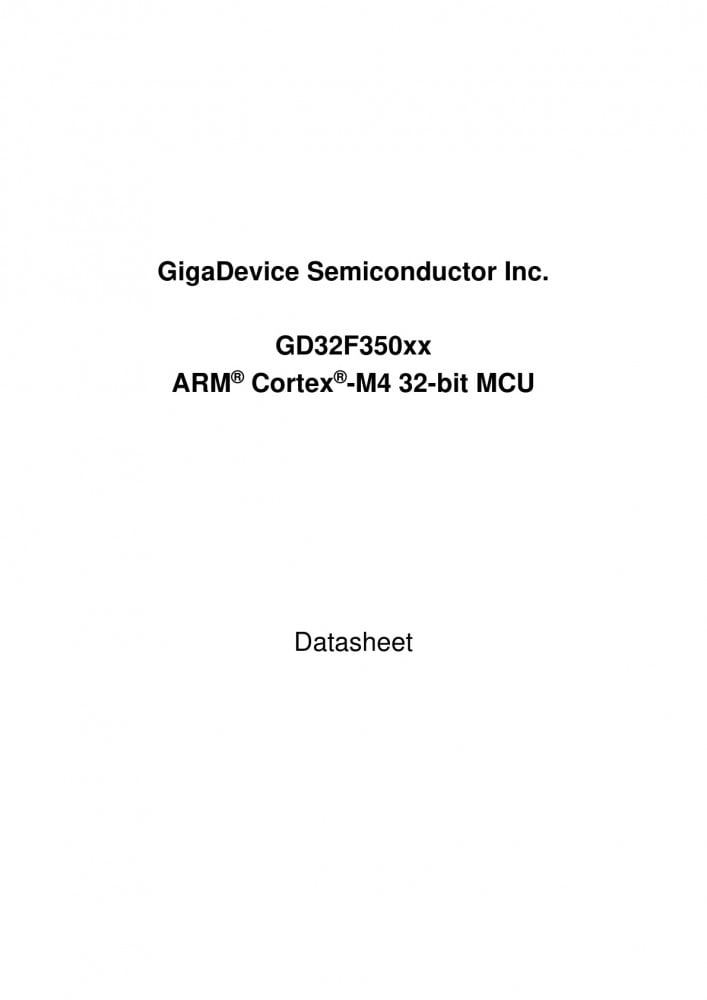 GD32F350RBT6 datasheet page 1