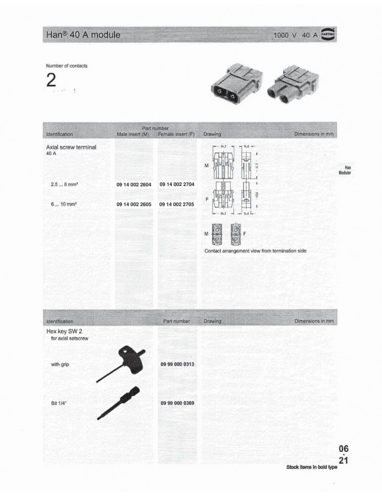 Harting 09990000313 technical document page 1