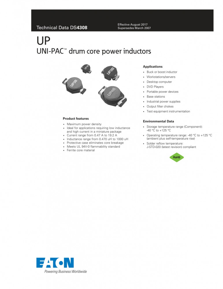 EATON UNI-PAC technical document page 1