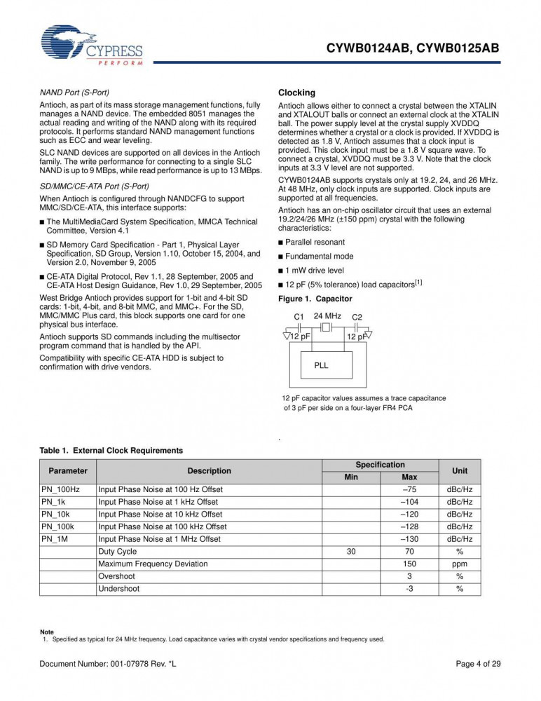 CYWB0125ABX-FDXIT technical document page 4