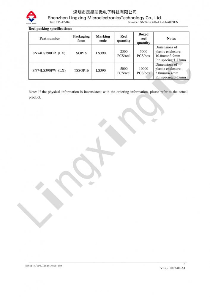 SN74LS390DR(LX) datasheet page 5
