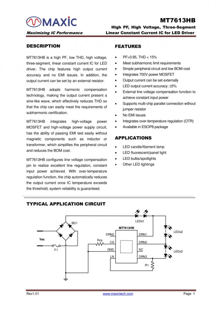 MT7613 product document preview