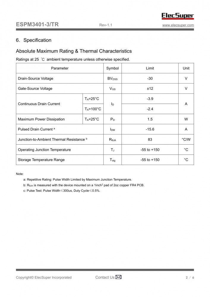 ESPM3401-3/TR datasheet page 2