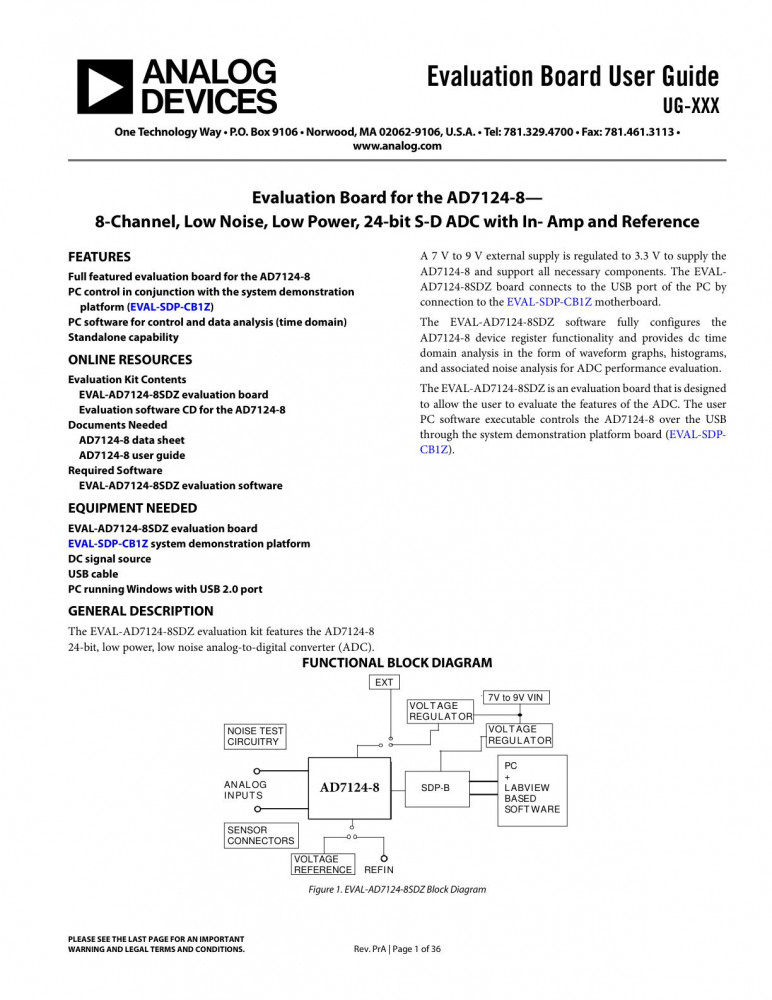 EVAL-AD7124-8SDZ document page 1