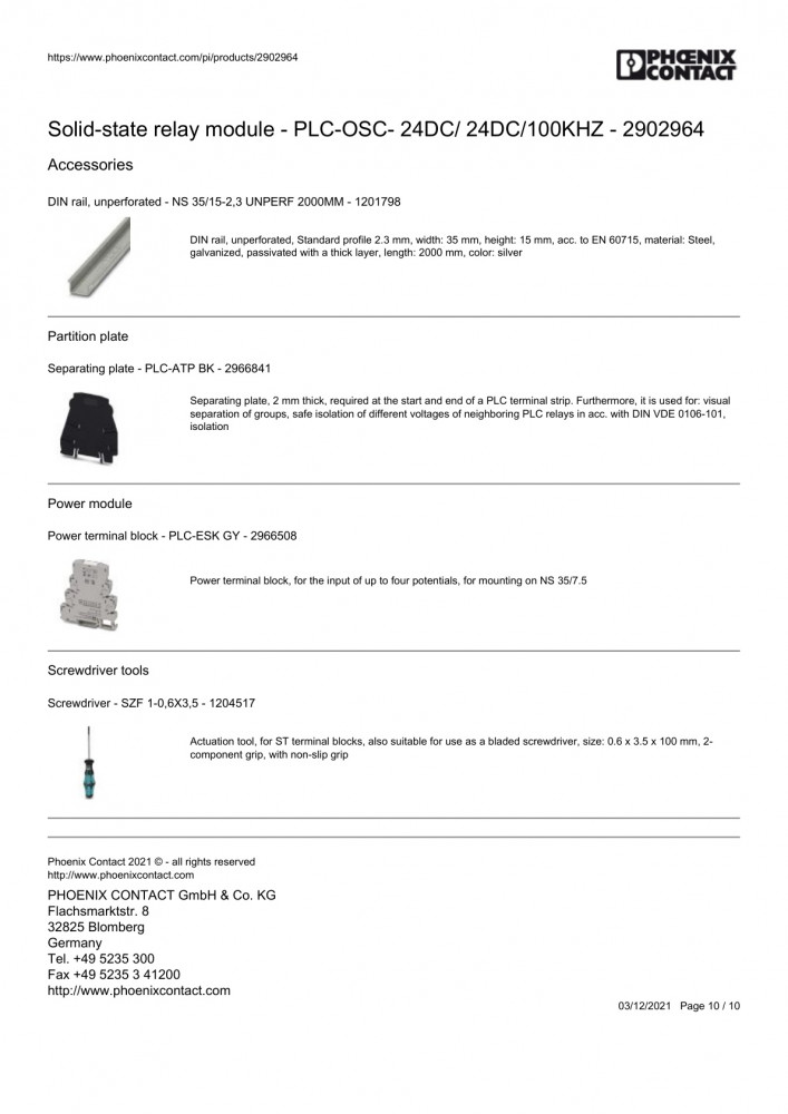Phoenix Contact 2902964 document page 10