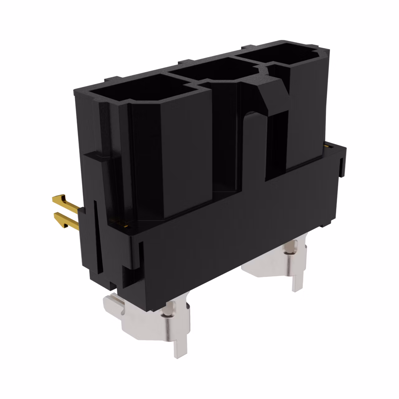 Mini-Fit Sr. Right-Angle Header, 10.00mm Pitch, Single Row, Silver (Ag) Plating, 3 Circuits, Void in Position 2 for sale