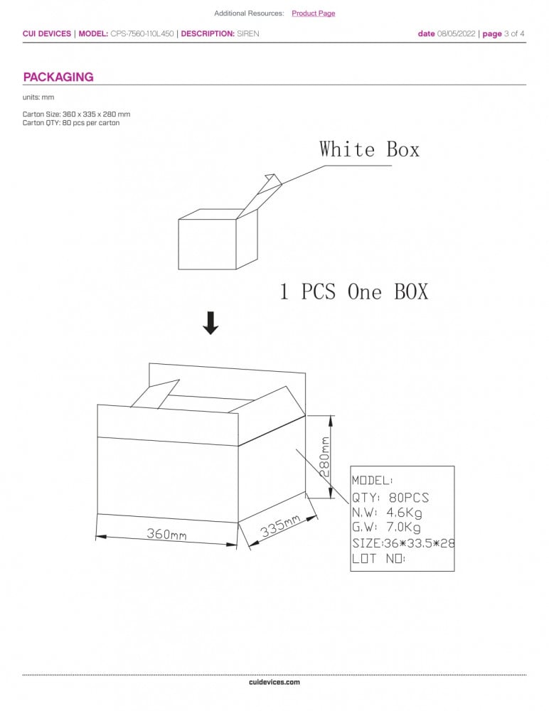 CPS-7560-110L450 datasheet page 3