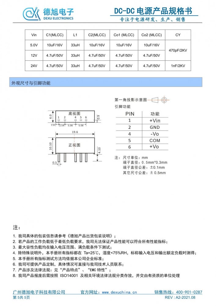 A0512S-1WR3 datasheet page 5