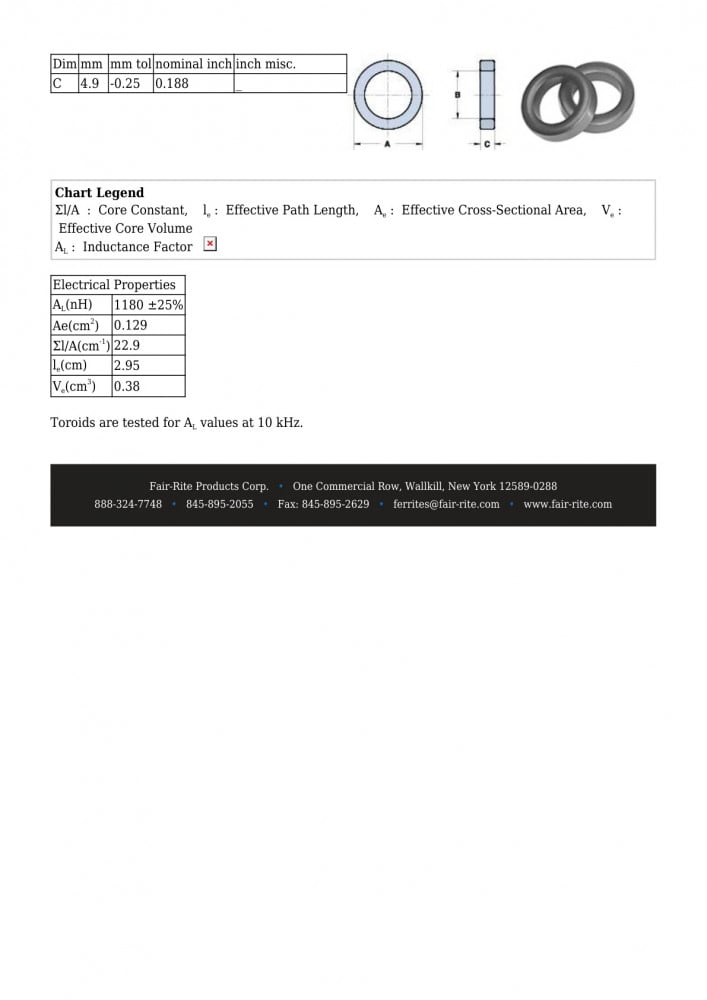 Fair-Rite 5977000301 technical document page 2