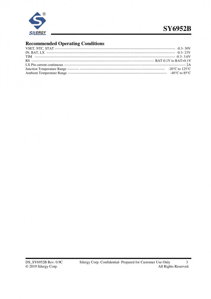 SY6952BFCC datasheet page 3