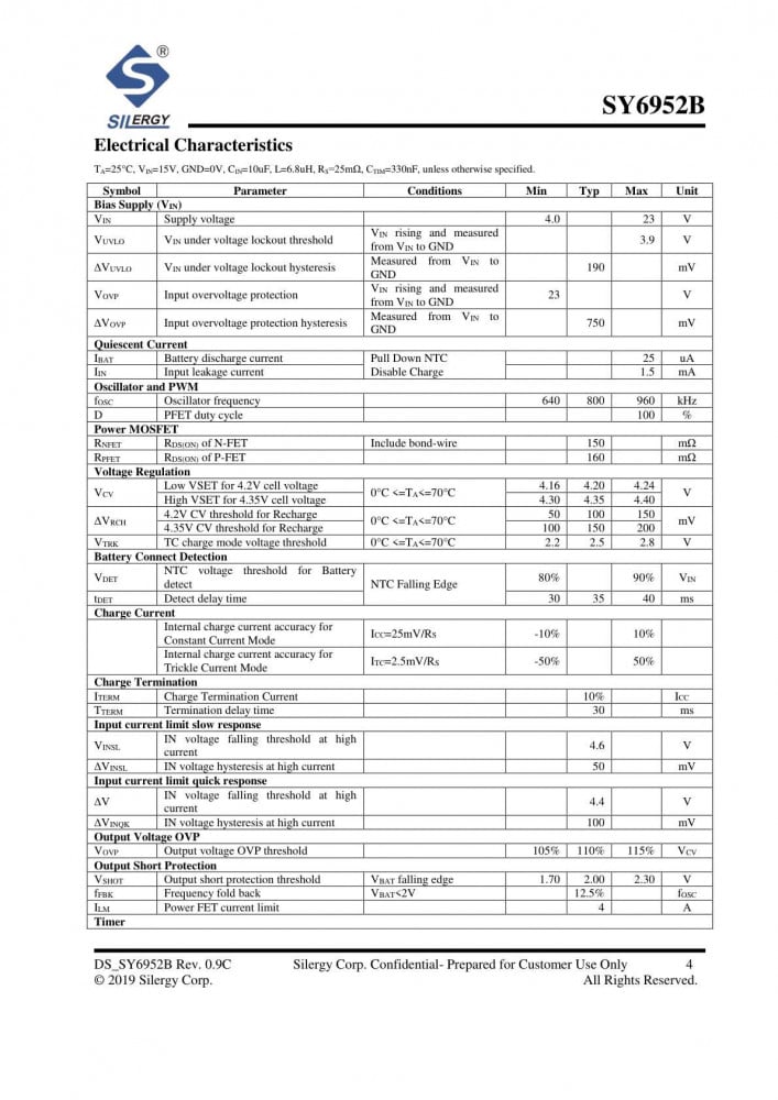 SY6952BFCC datasheet page 4