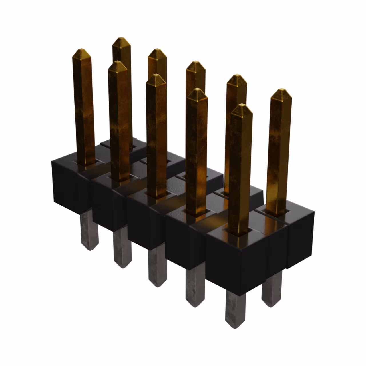 C-Grid Header, 2.54mm Pitch, Through Hole, Dual Row, Vertical, 10 Circuits, 0.25µm Gold (Au) Plating, Tray Packaging, Lead-Free for sale