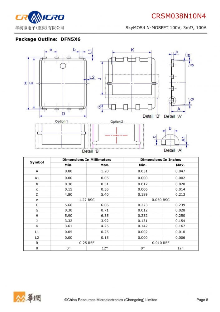 CRSM038N10N4 datasheet page 8