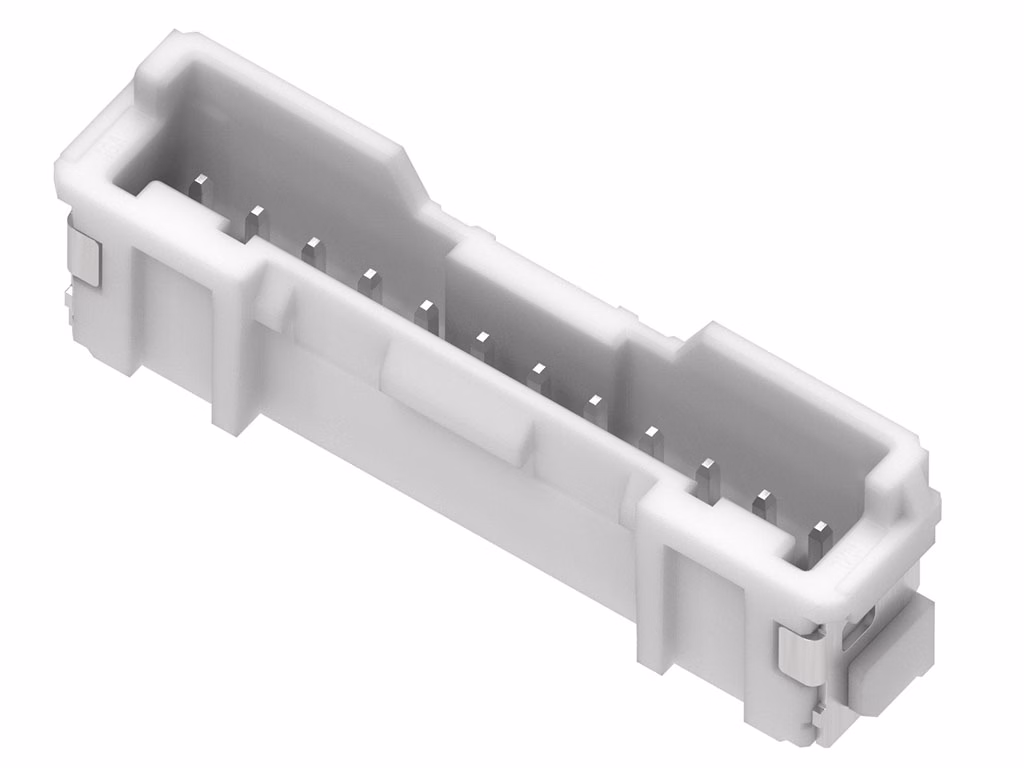 2.00mm Pitch, Micro-Lock Plus PCB Header, Single Row, Vertical, Surface Mount, 0.38µm Gold Plating, Positive Lock, with Pick-and-Place Tape, 11 Circuits, Low-Halogen, Low-Halogen, Natural (White)