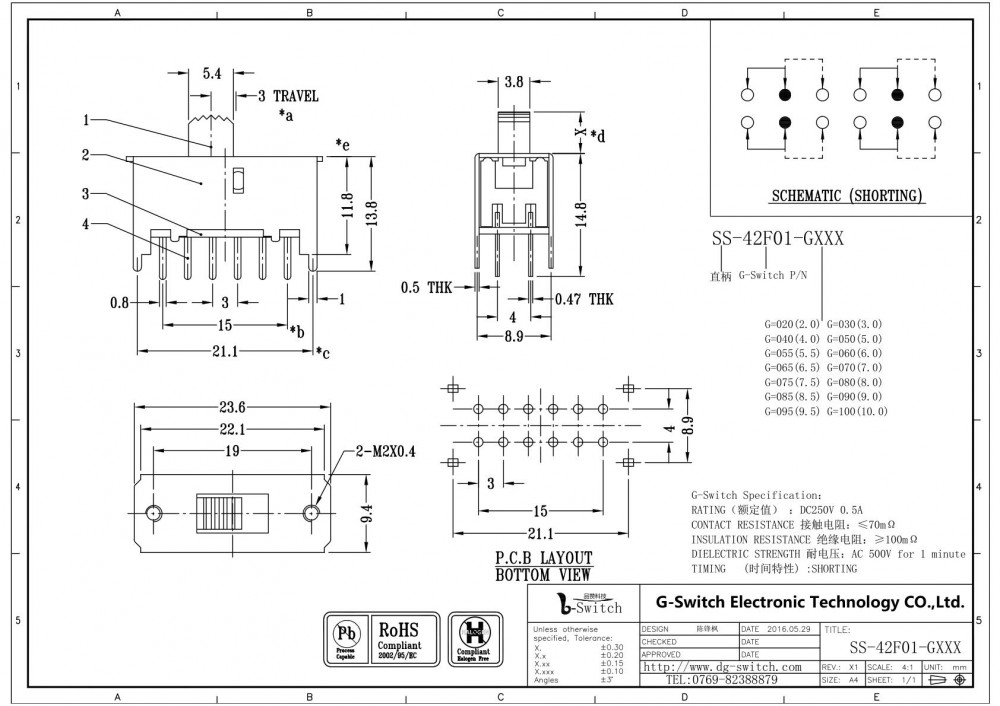 SS-42F01-G110 product documentation page