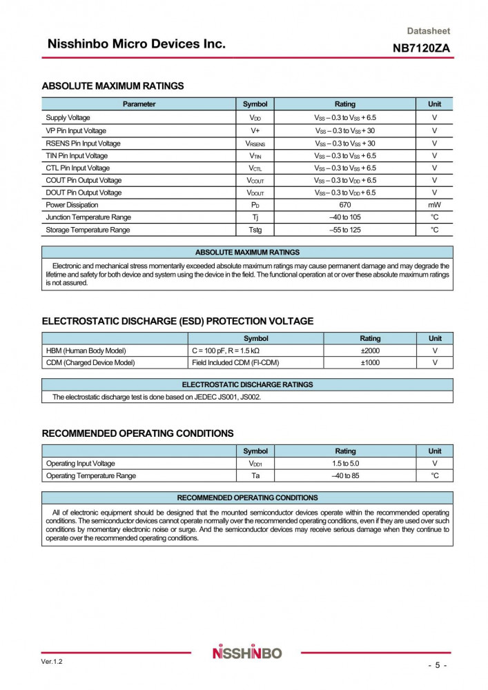 NB7120ZA document page 5