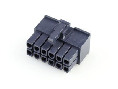 Micro-Fit BMI Receptacle Housing, Single Row, Panel Mount, 9 Circuits, Nylon, UL 94V-0