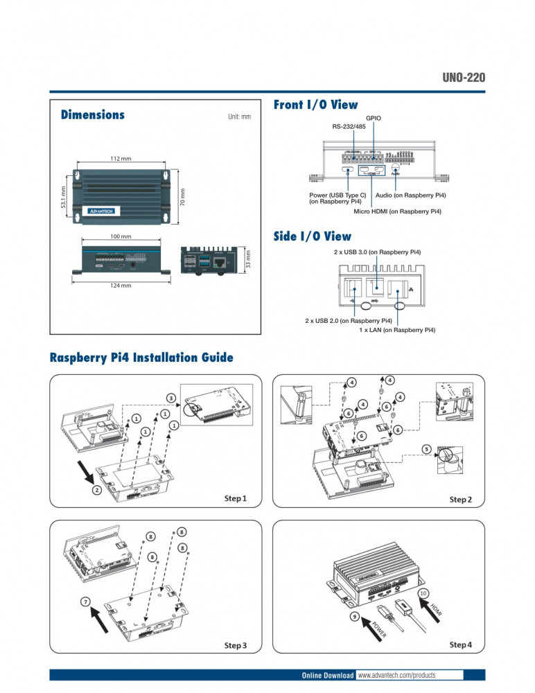 UNO-220 product documentation page 2