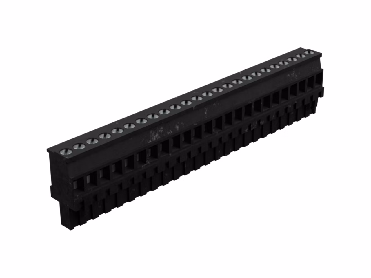 5.08mm Pitch Eurostyle Vertical Plug, with Reverse Imprinting, Front Wire Entry, Black, 24 Circuits for sale