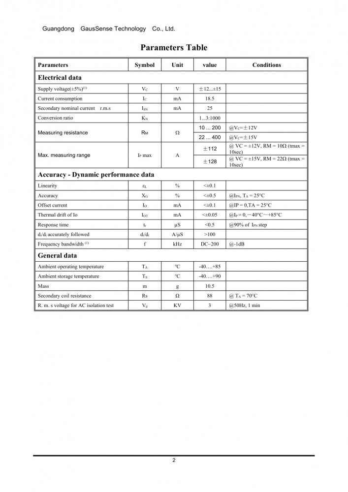 SCMFA25 datasheet page 2