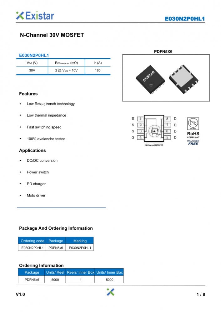 E030N2P0HL1 datasheet page 1