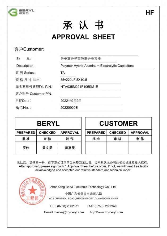HTA035M221F105SM1R approval sheet page 1