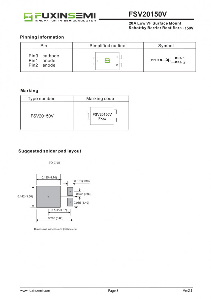 FSV20150V datasheet page 3