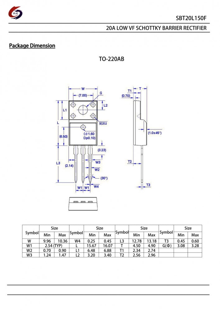 SBT20L150F datasheet page 3