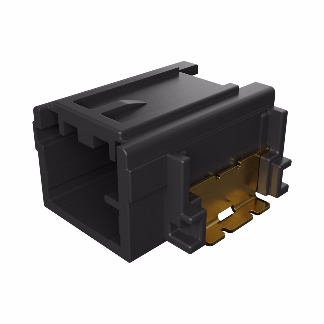 Mini50 Unsealed Header, UL 94 HB, Right-Angle, SMT, Single Row, 2 Circuits, Gold (Au) Plating, Polarization Option C, Dark Gray, Tape and Reel for sale