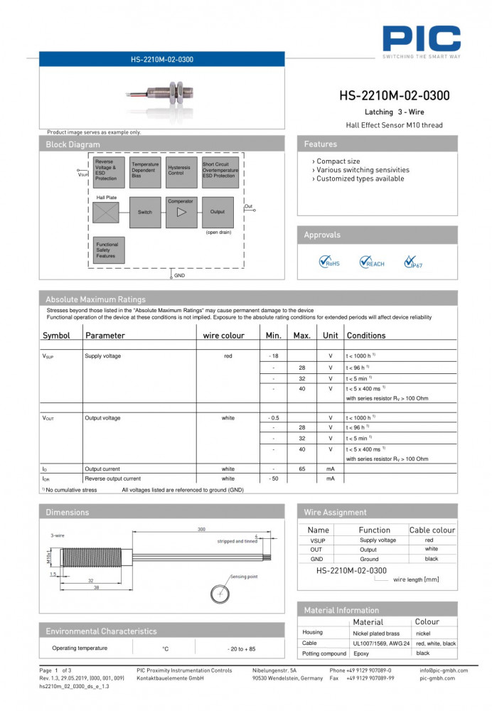 HS-2210M-02-0300 datasheet page 1