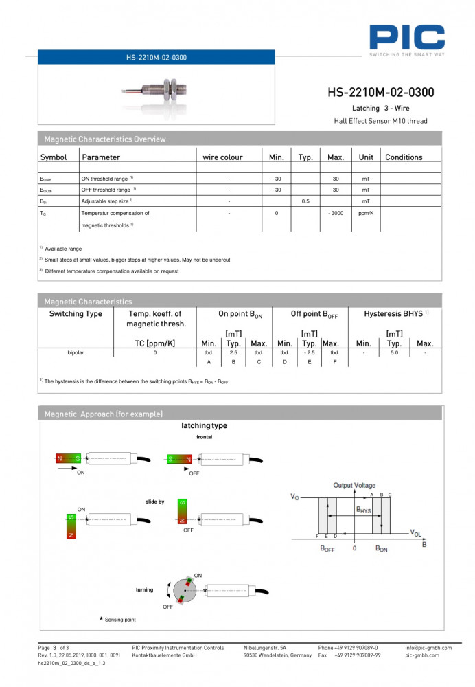 HS-2210M-02-0300 datasheet page 3