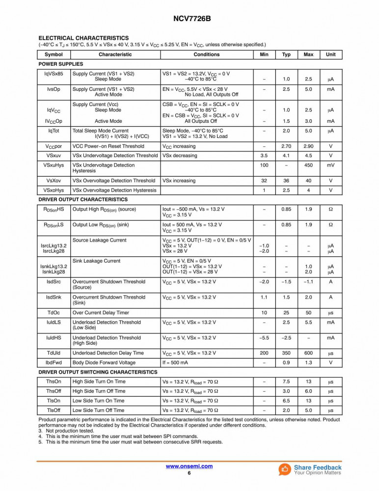 NCV7726B document page 6
