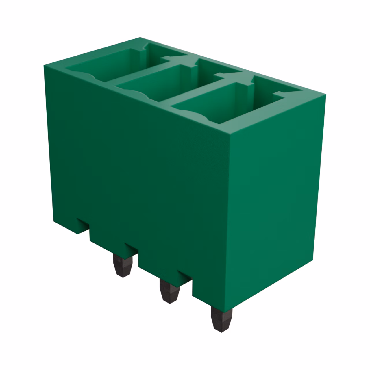 3.81mm Pitch Eurostyle Vertical PCB Header, Green Housing, 3 Circuits for sale