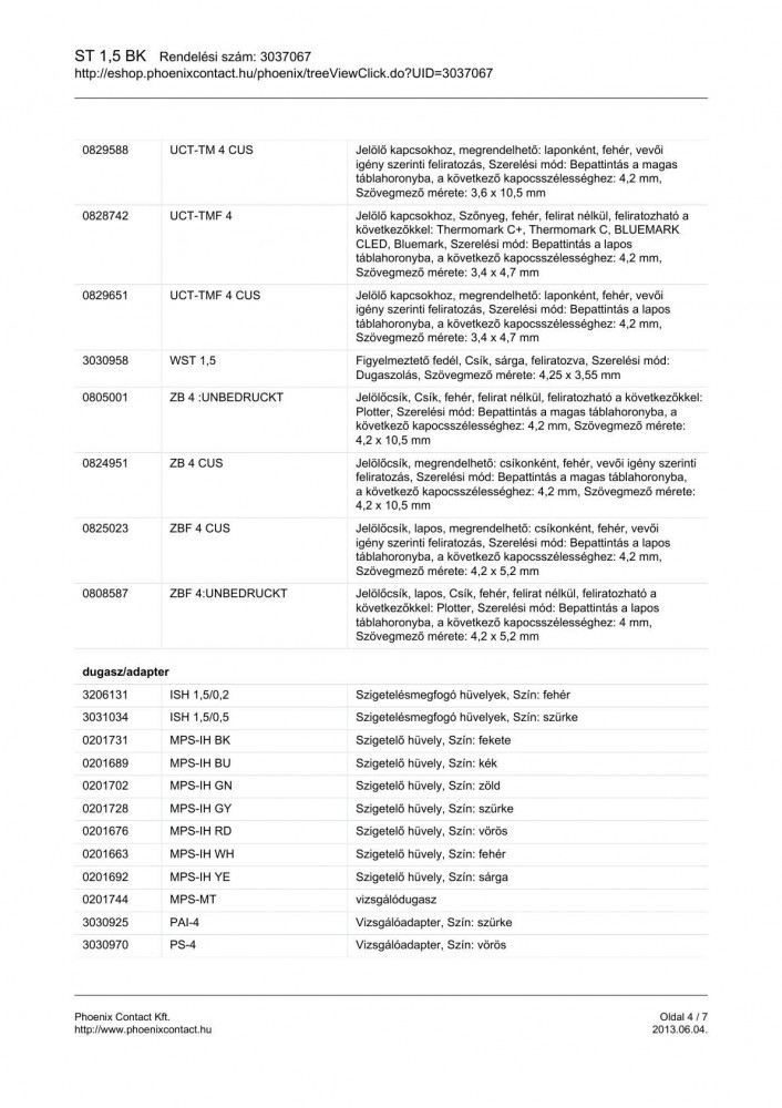 ST 1,5 BK technical document page 4