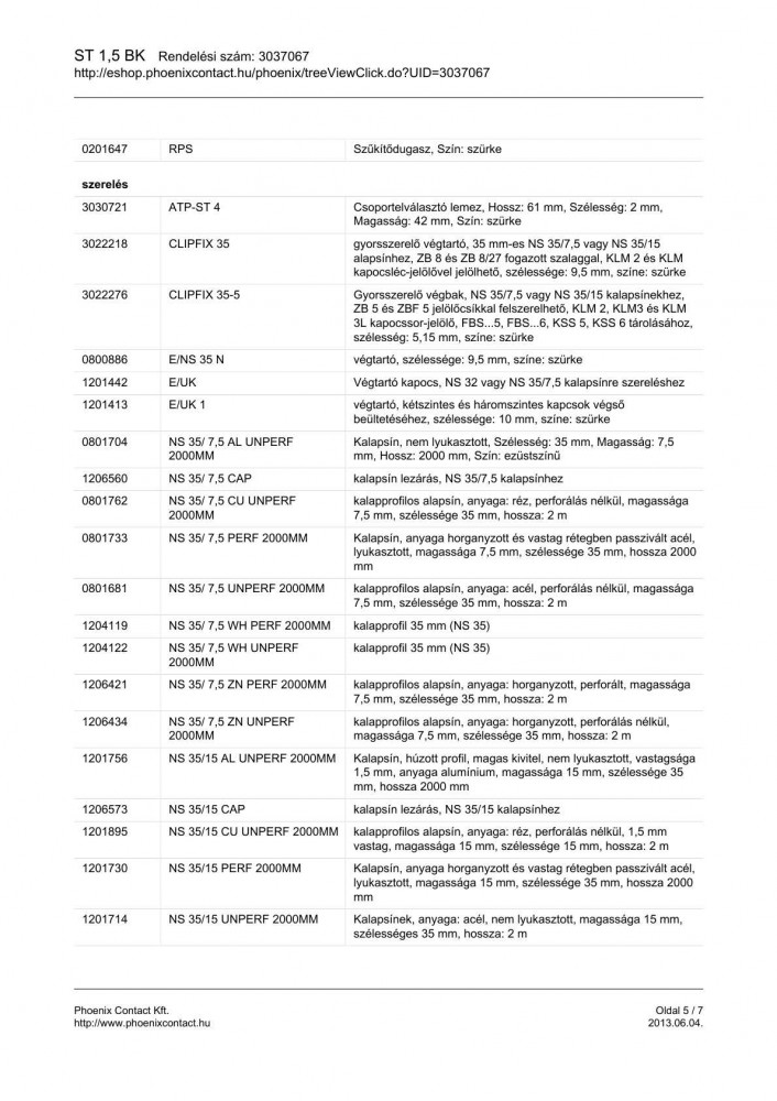 ST 1,5 BK technical document page 5