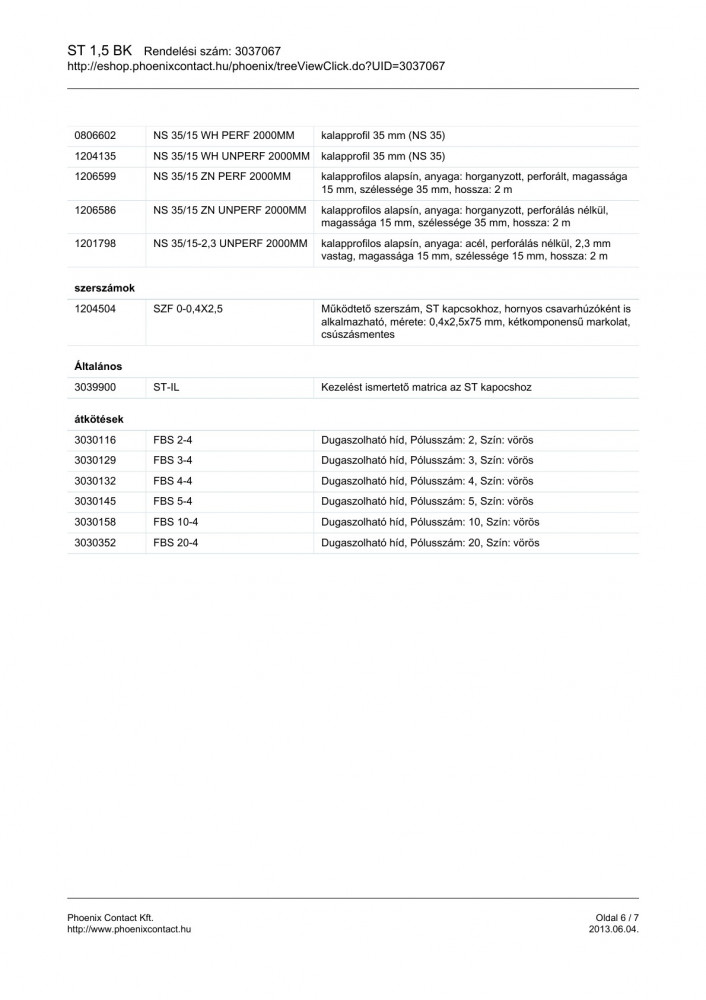 ST 1,5 BK technical document page 6