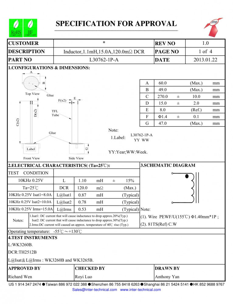 L30762-1P-A datasheet page 1 preview