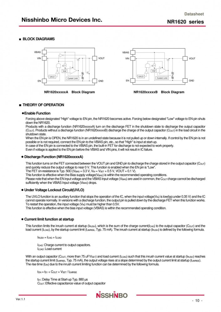 NR1620 datasheet page 10