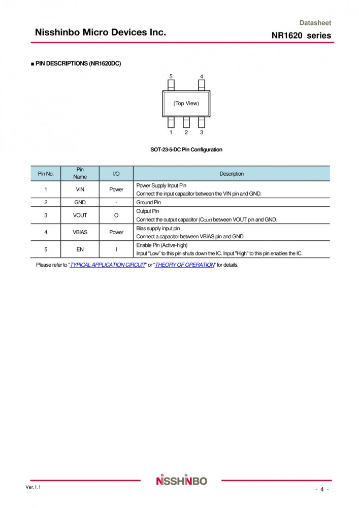 NR1620 datasheet page 4