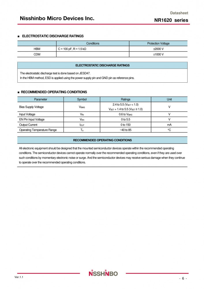 NR1620 datasheet page 6