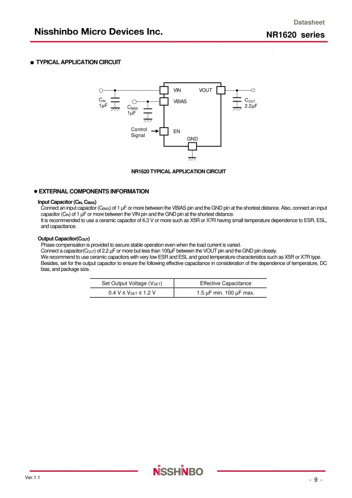 NR1620 datasheet page 9