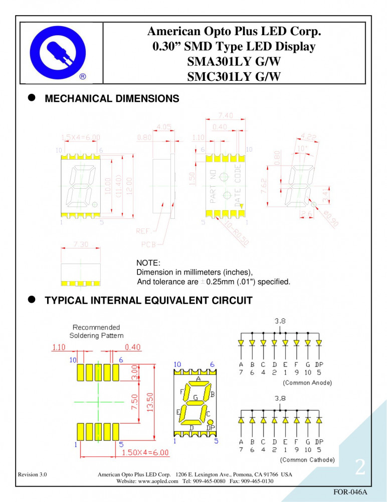 SMA301LY datasheet page 2