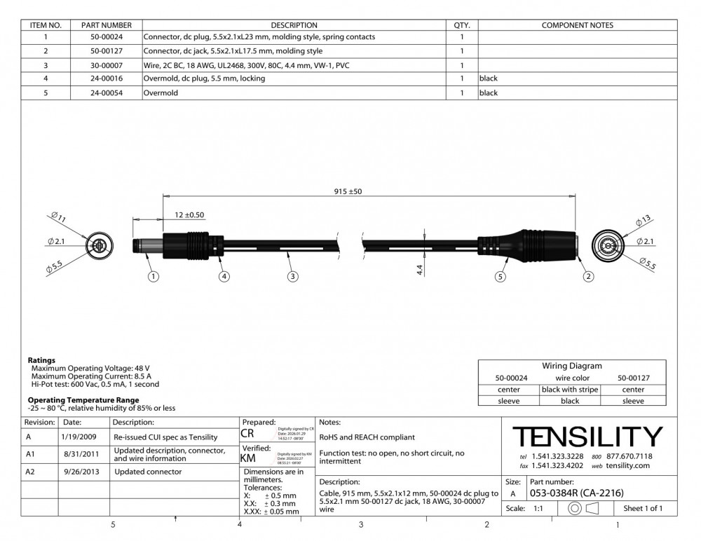 053-0384R product drawing and wiring information