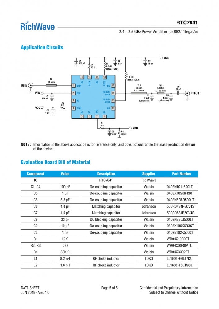 RTC7641 datasheet page 5