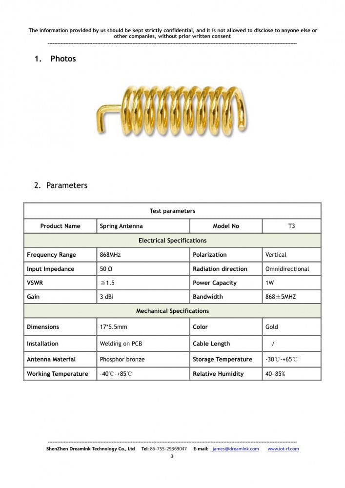T3-868M technical document page 3
