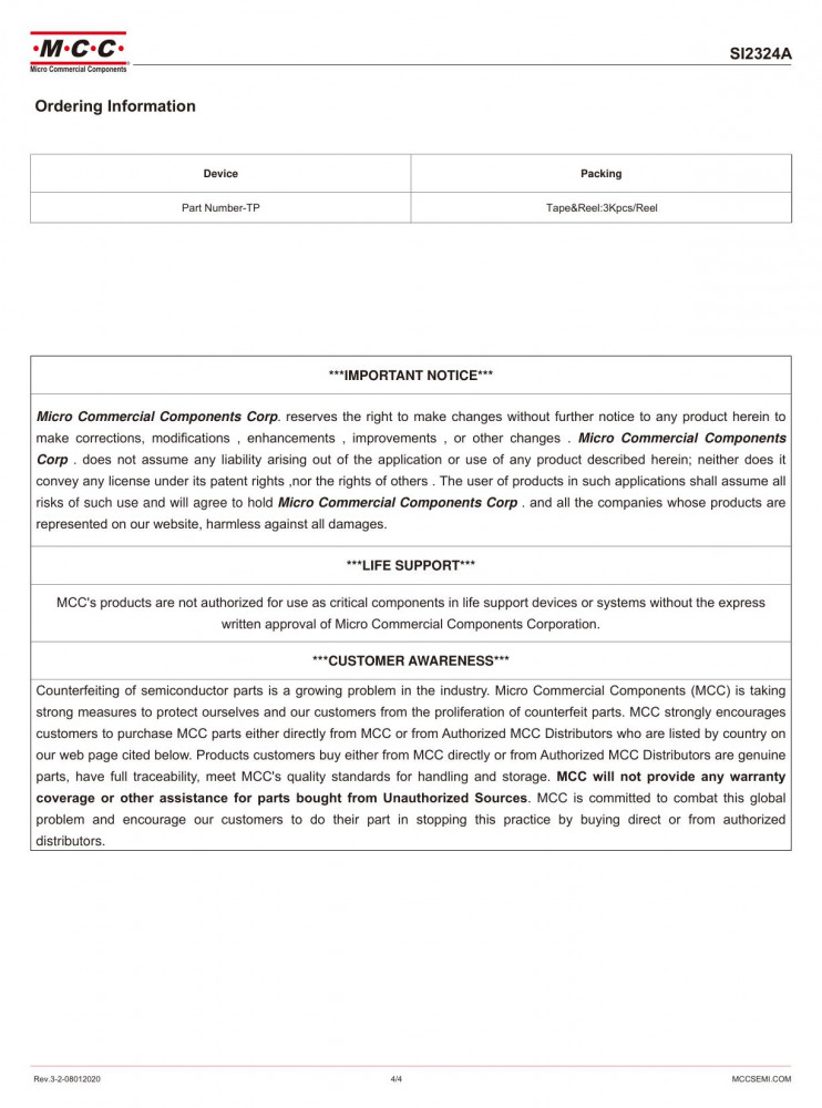 SI2324A-TP datasheet page 4