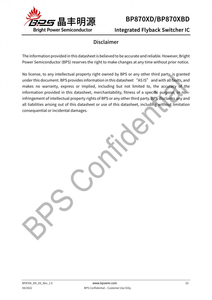 BP8708D technical document page 3