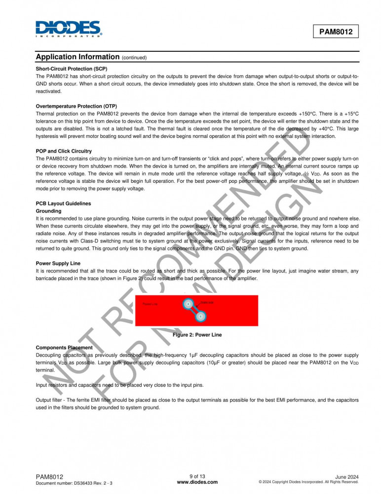 PAM8012AZN datasheet page 9