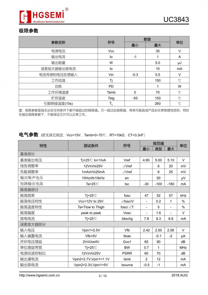 UC3843N datasheet page 3