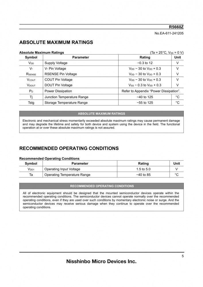 R5660Z datasheet page 5